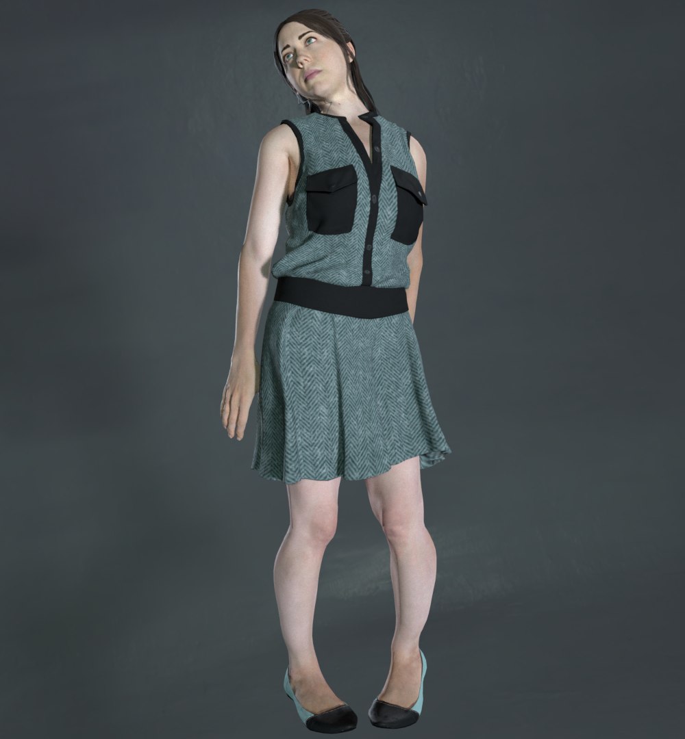 Rigged Female Character Model - TurboSquid 1589542