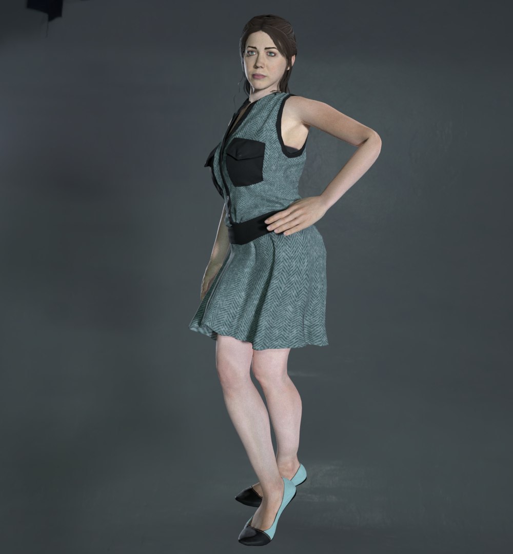 Rigged Female Character Model - TurboSquid 1589542
