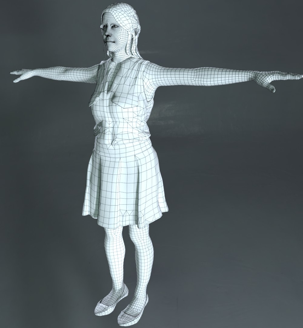 Rigged Female Character Model - TurboSquid 1589542