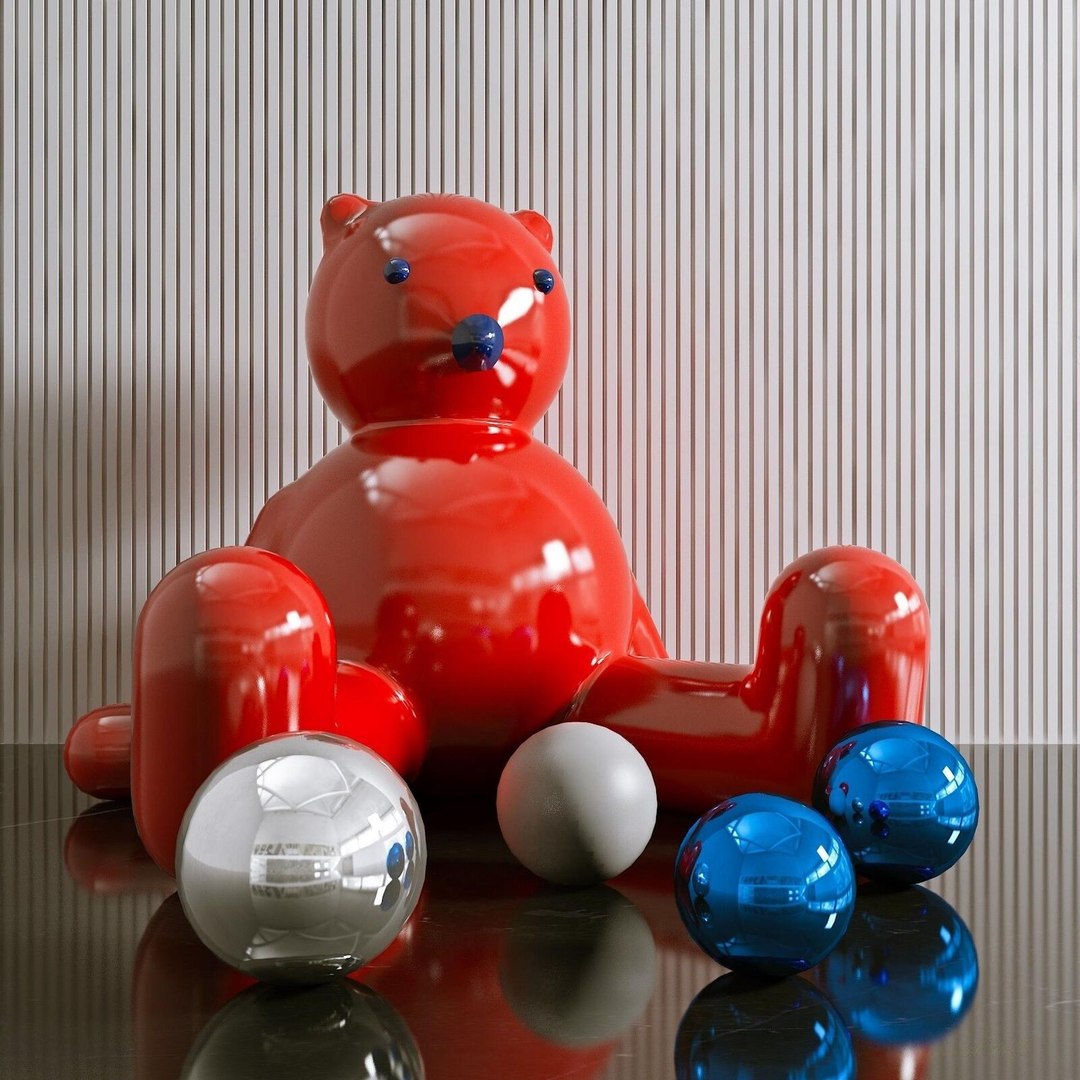 3D Modern Bear Sculpture Decoration Model - TurboSquid 2062495