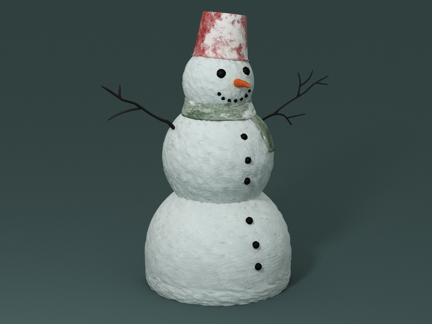 Snowman Snow Man 3d Max