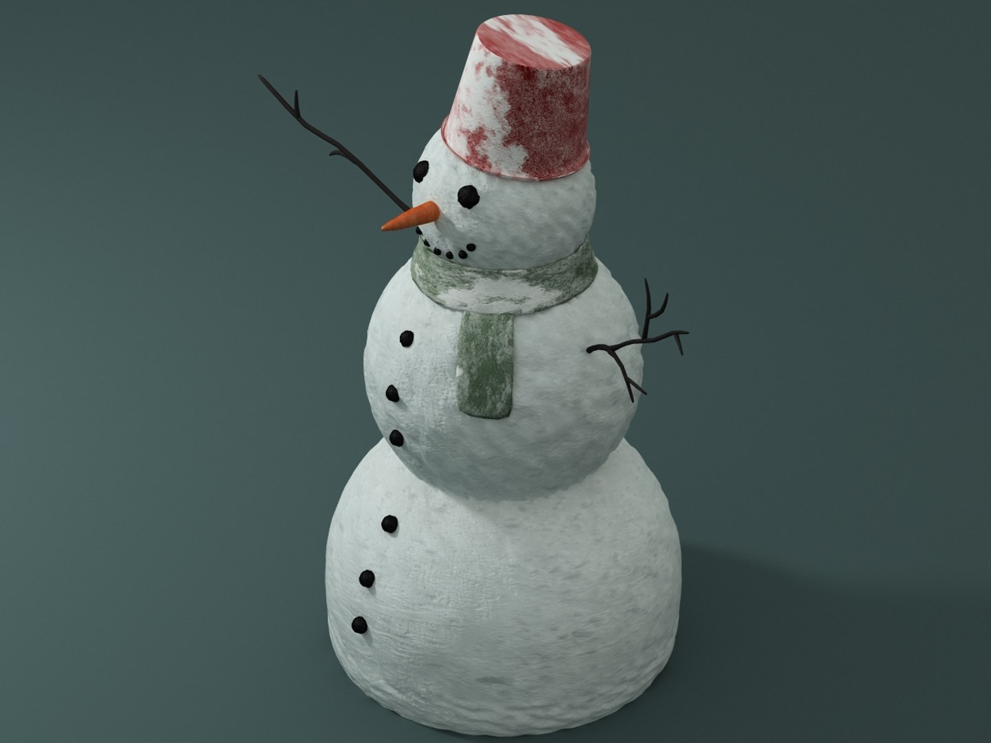 Snowman Snow Man 3d Max