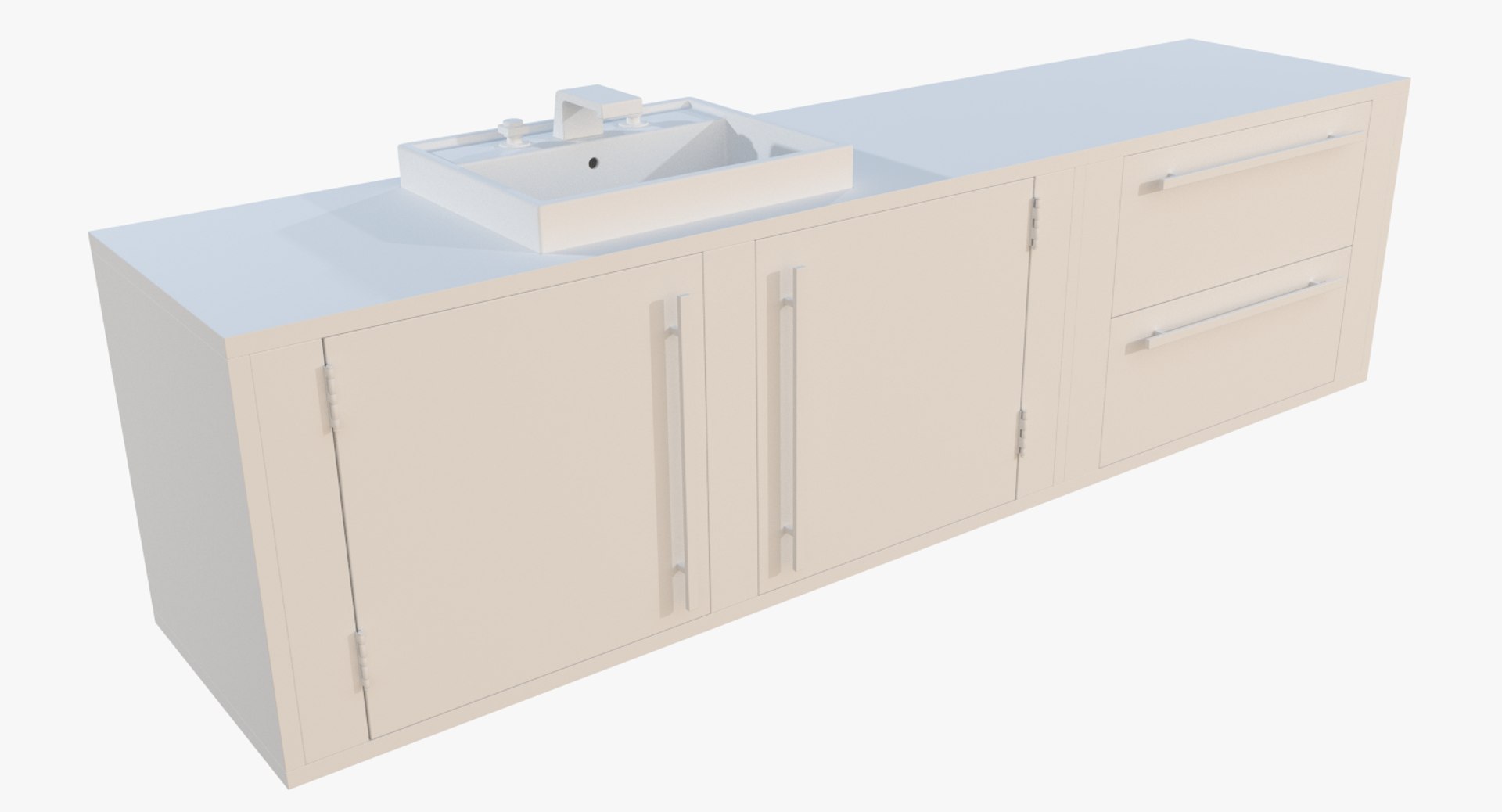 wall bathroom cabinet 3d obj