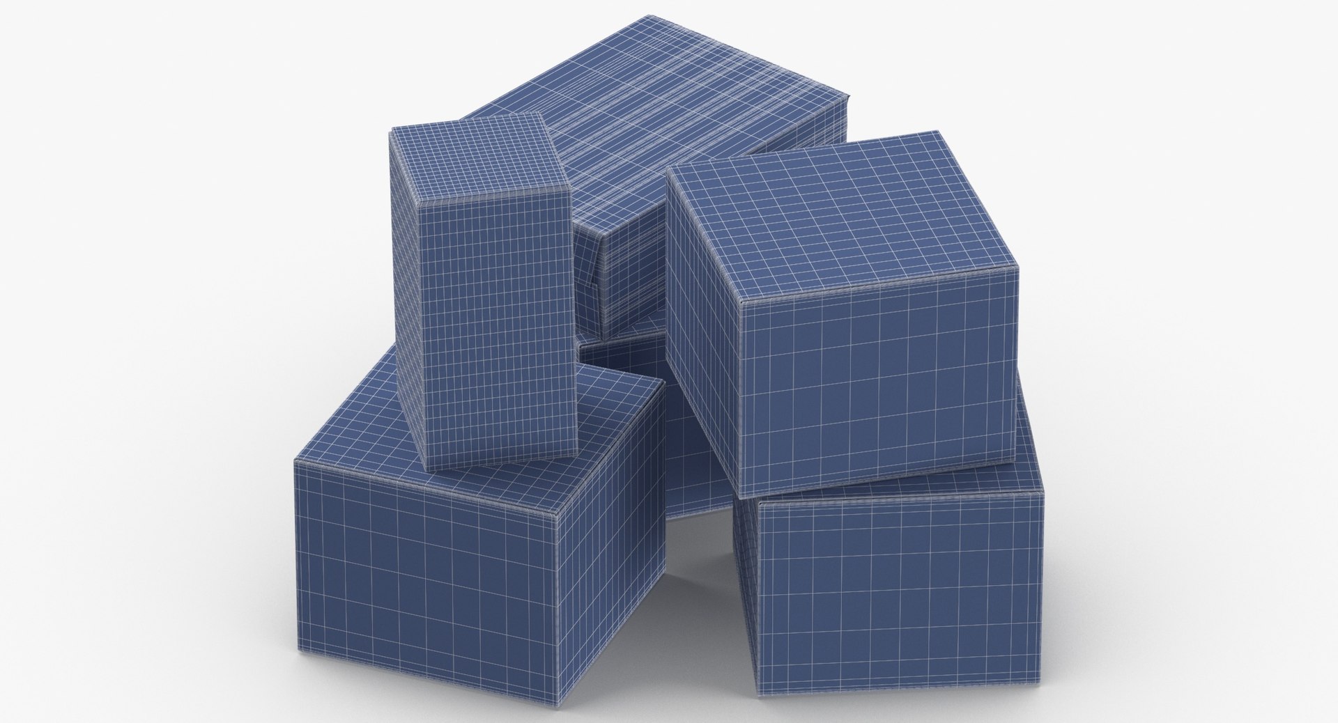3D Cardboard Box Set 01 Model - TurboSquid 1597223