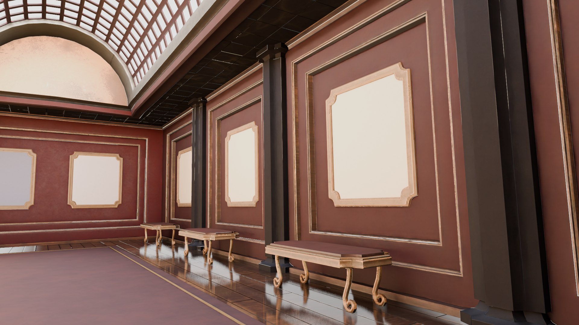 VR Gallery For Product And Painting Showcase 3D Model - TurboSquid 2154553