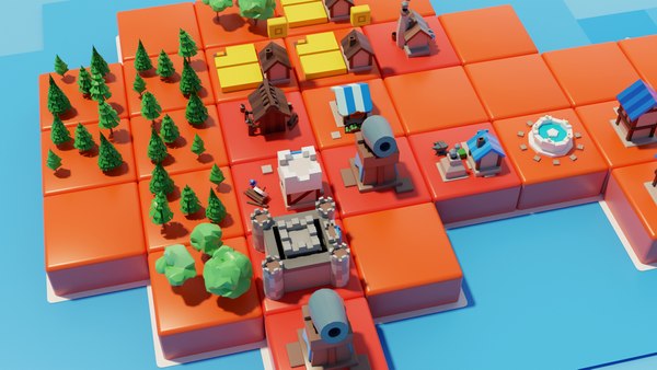 3D Tile island castle model - TurboSquid 1828060