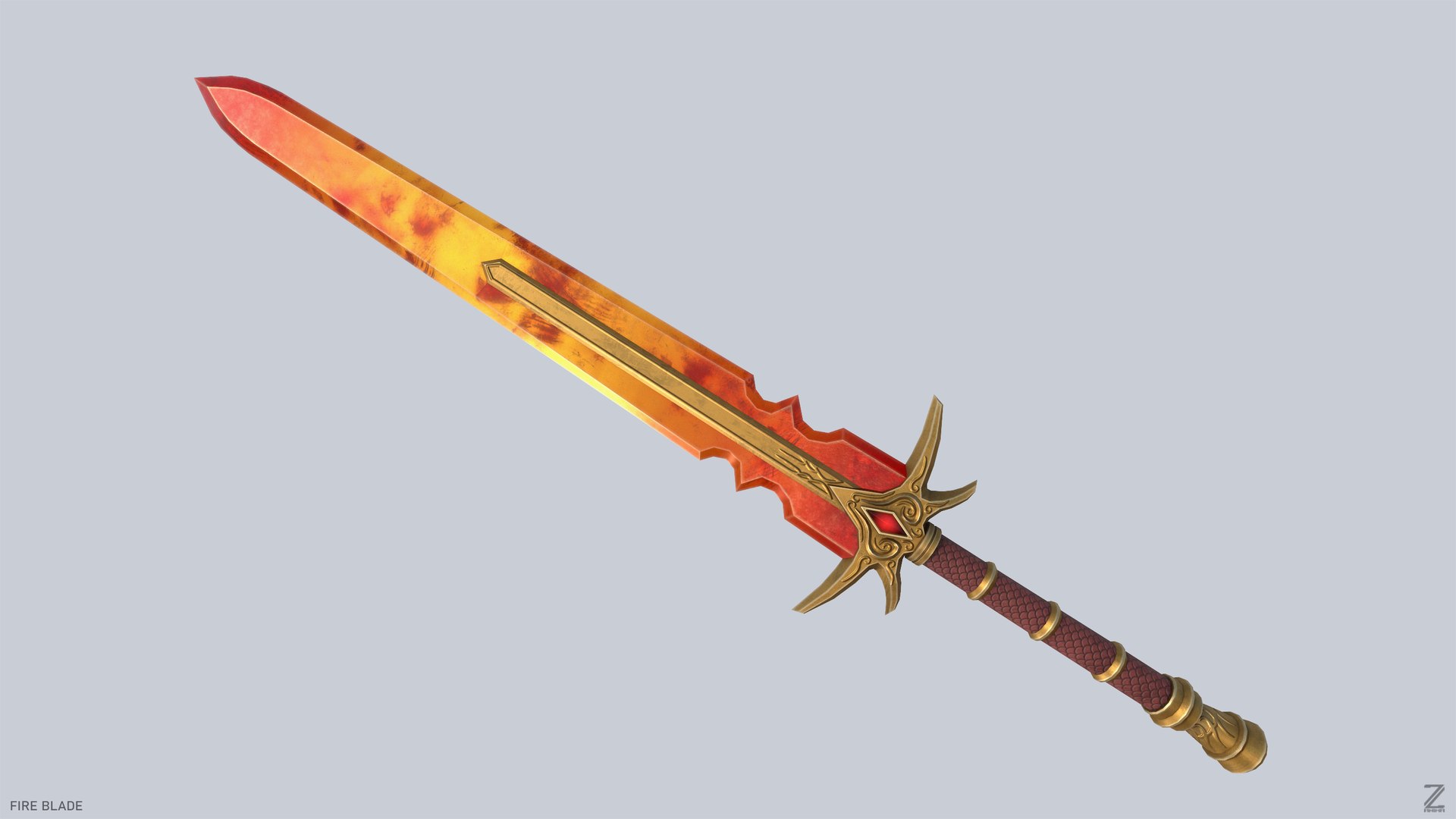 3D Fire Blade Model - TurboSquid 2248652