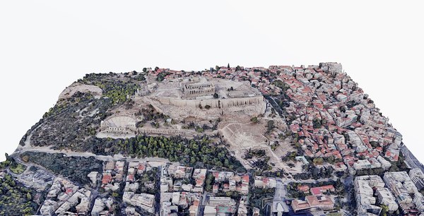 modelo 3d Acrópolis de Atenas - Partenón- panorámica - TurboSquid 1894186