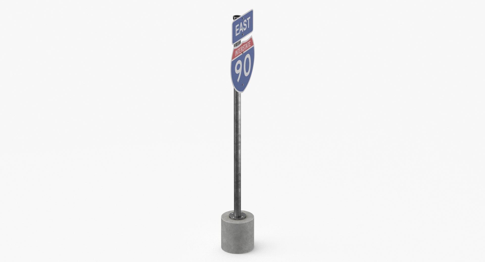 Interstate Highway Signs Cylinder, Square and U Shape 3D - TurboSquid ...