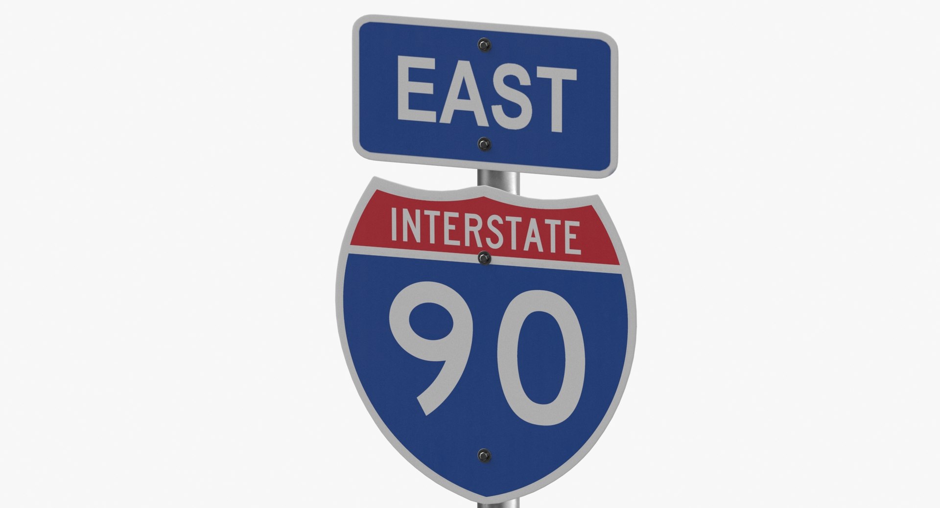 Interstate Highway Signs Cylinder, Square and U Shape 3D - TurboSquid ...