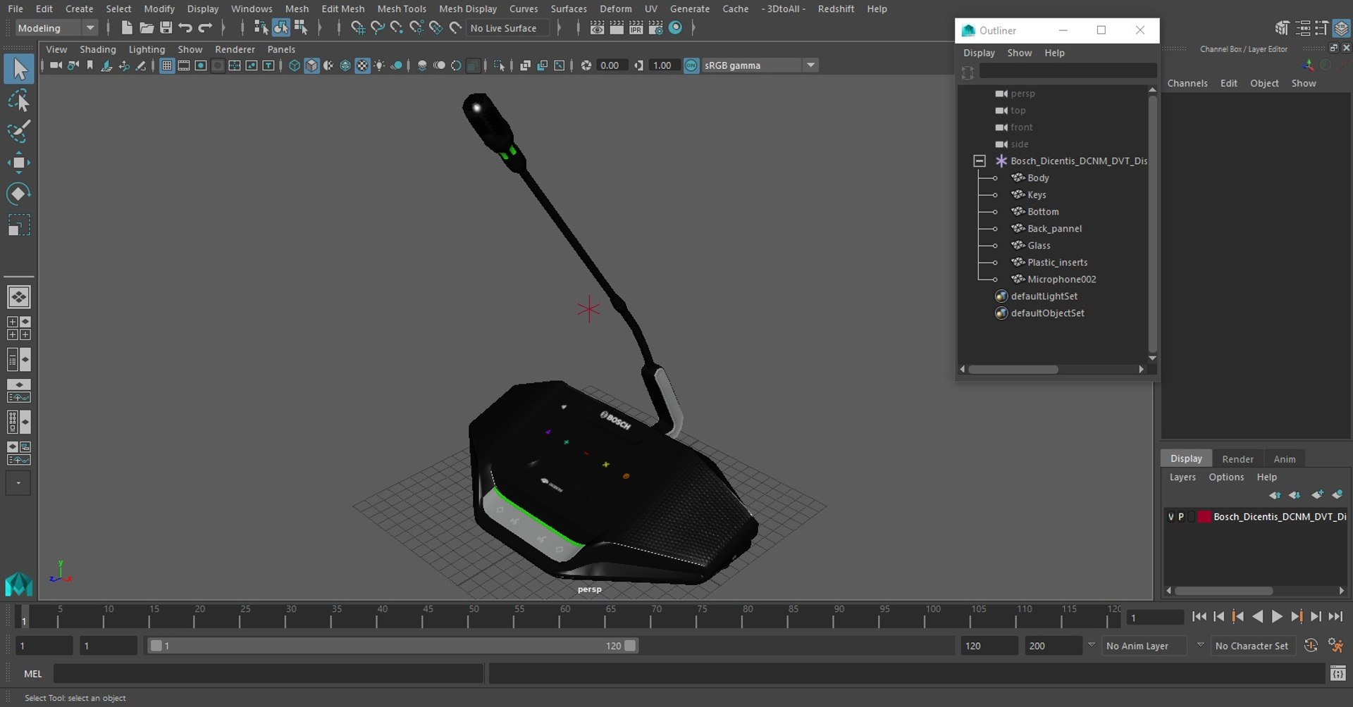 Bosch Dicentis DCNM DVT Discussion Device With Voting 3D Model ...