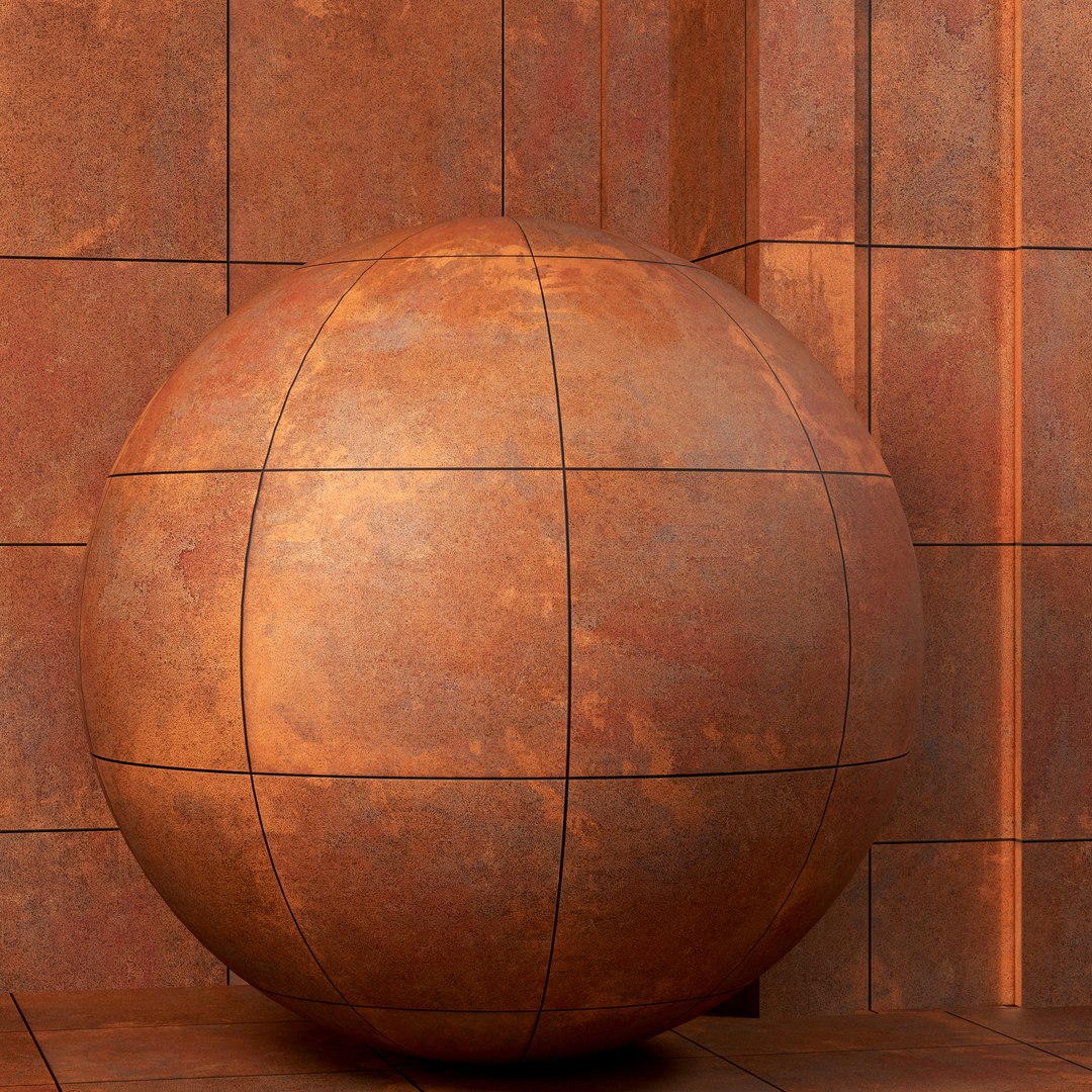 3D Weathered Corten Steel - 4K Seamless PBR 2 Panels Model - TurboSquid ...