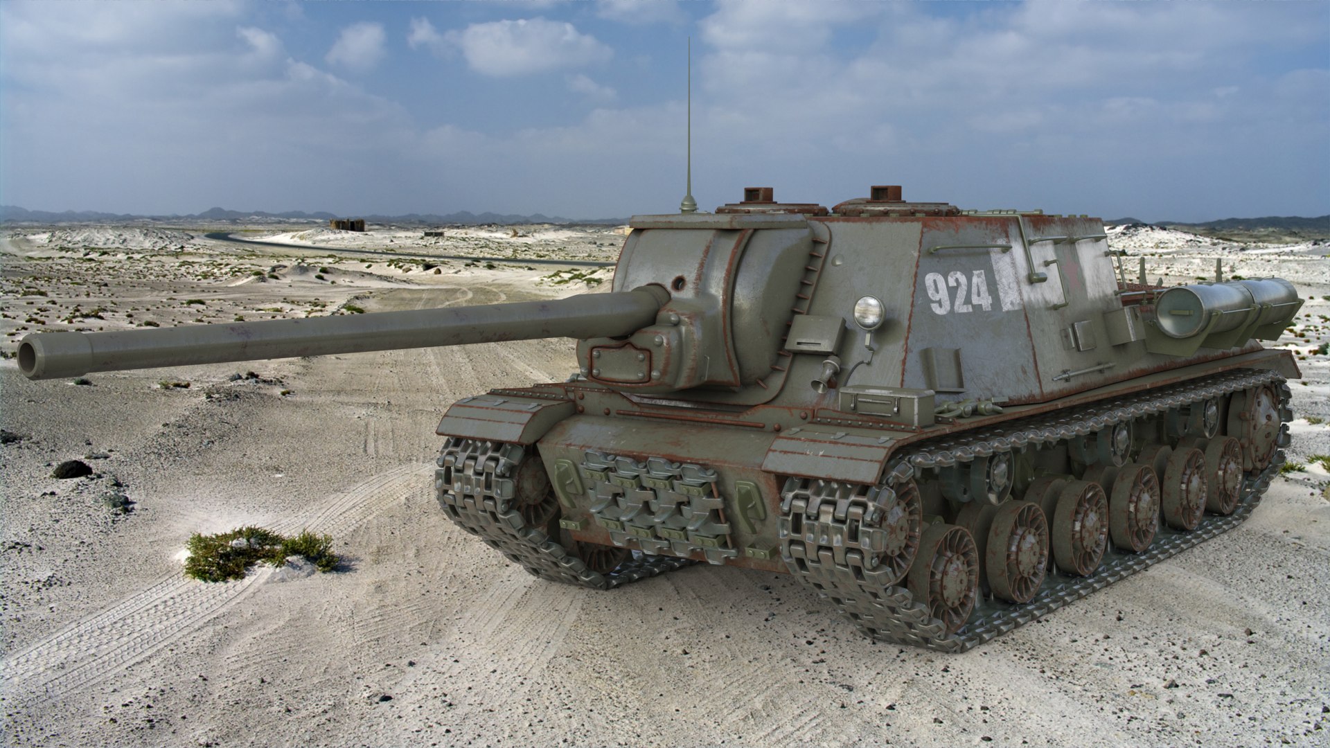 3D Tank ISU 122 Russian Vray - TurboSquid 1734316