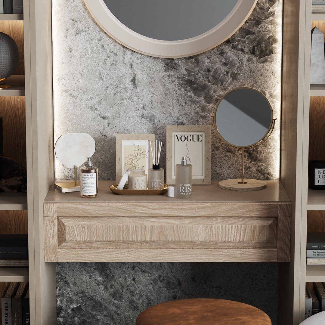Composition Hallway Mirror Ottomans Model - TurboSquid 1650916