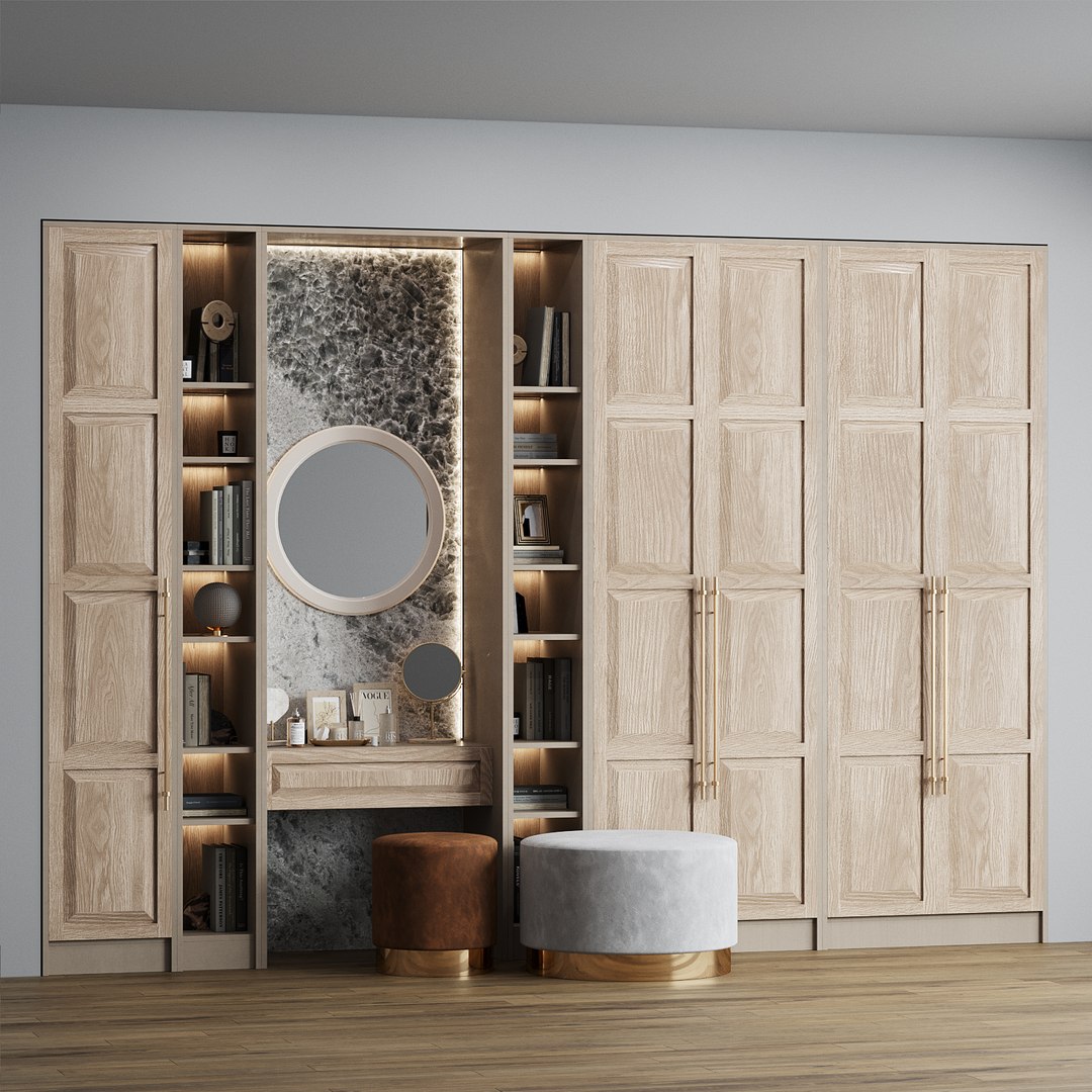 Composition Hallway Mirror Ottomans Model - TurboSquid 1650916