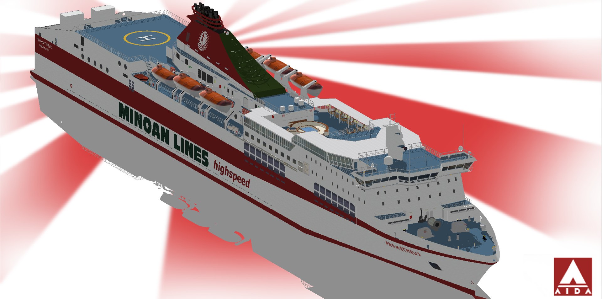 Minoan Lines Prometheus Model - TurboSquid 1208485