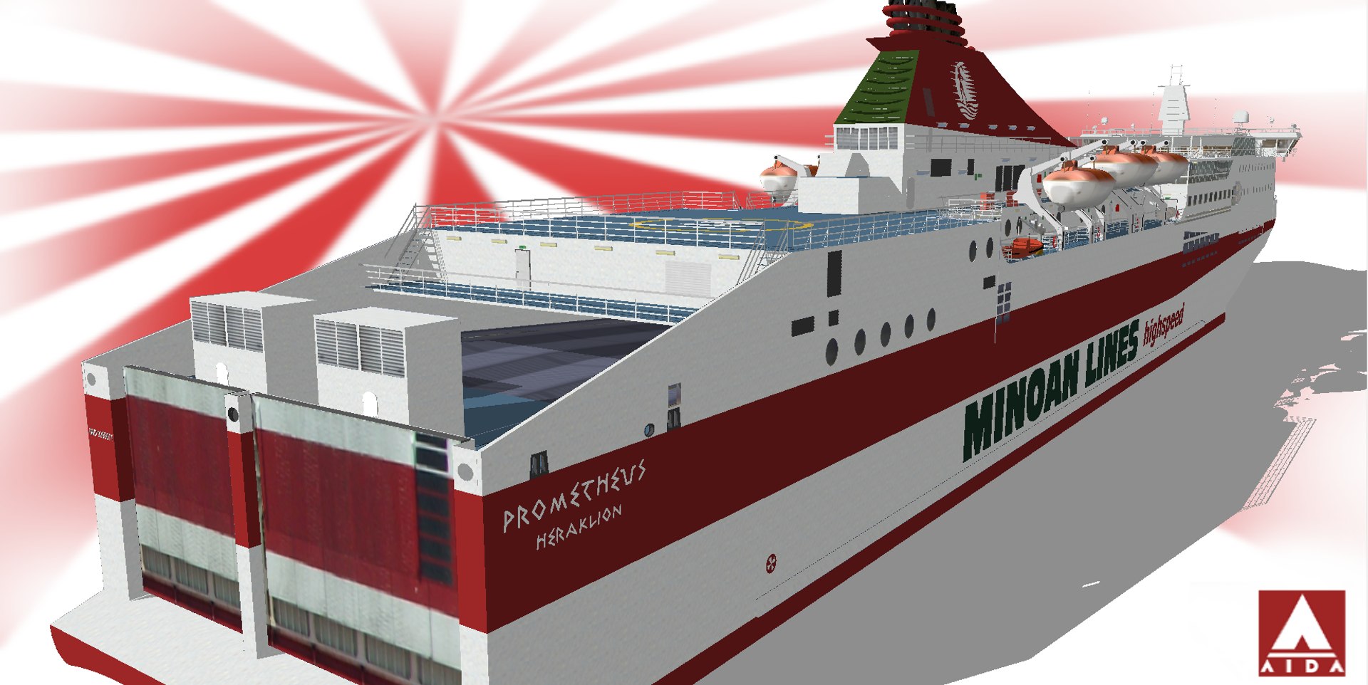 Minoan Lines Prometheus Model - TurboSquid 1208485