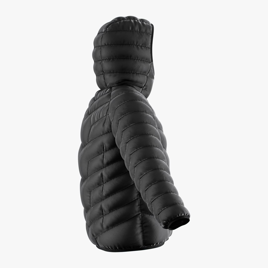 3D Down Jacket Blk Male - TurboSquid 2199507