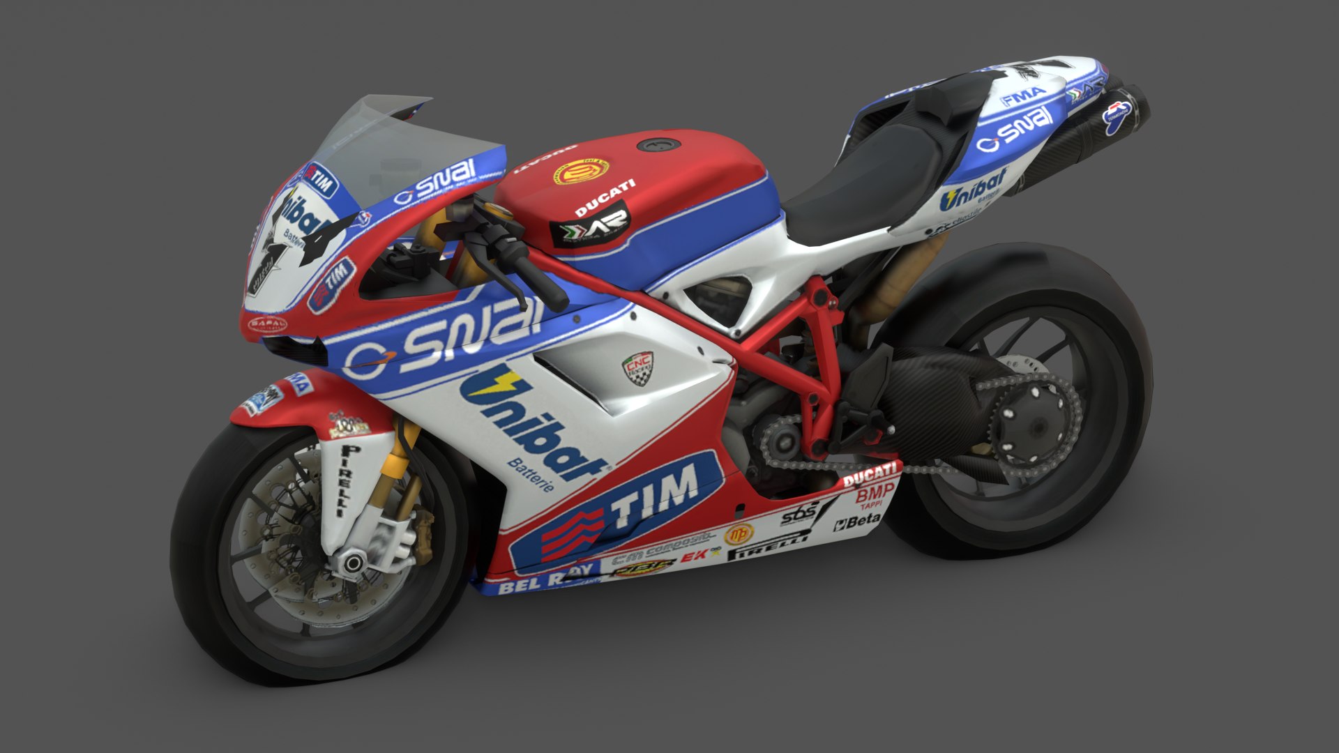 3D Model Ducati 1098R Italian Superbike Low-poly - TurboSquid 2429261