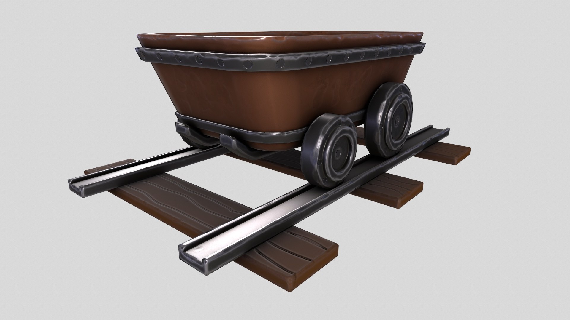 3D Stylized MineCart - TurboSquid 1877688