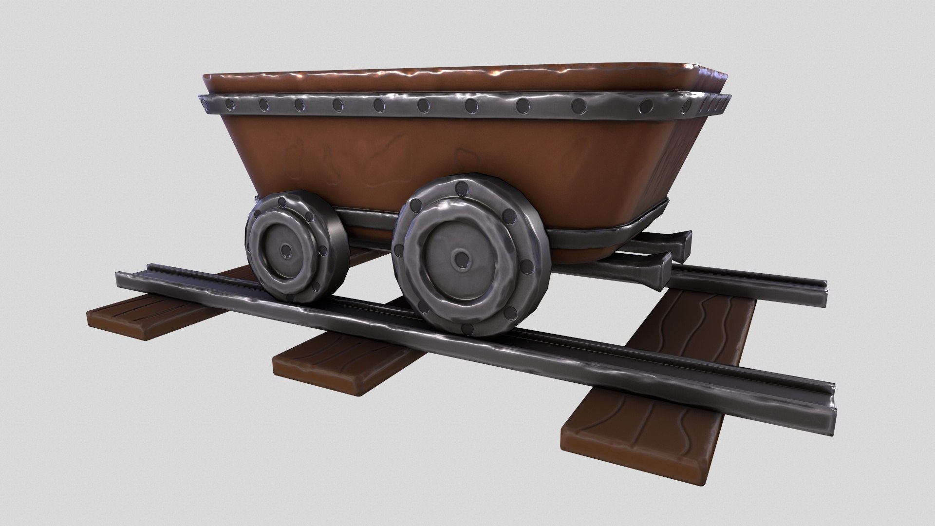 3D Stylized MineCart - TurboSquid 1877688