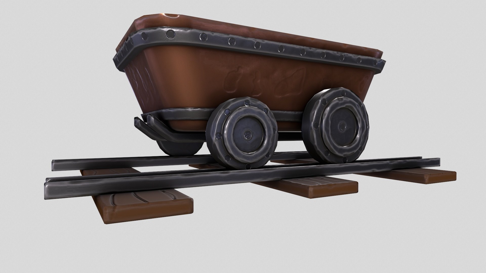 3D Stylized MineCart - TurboSquid 1877688