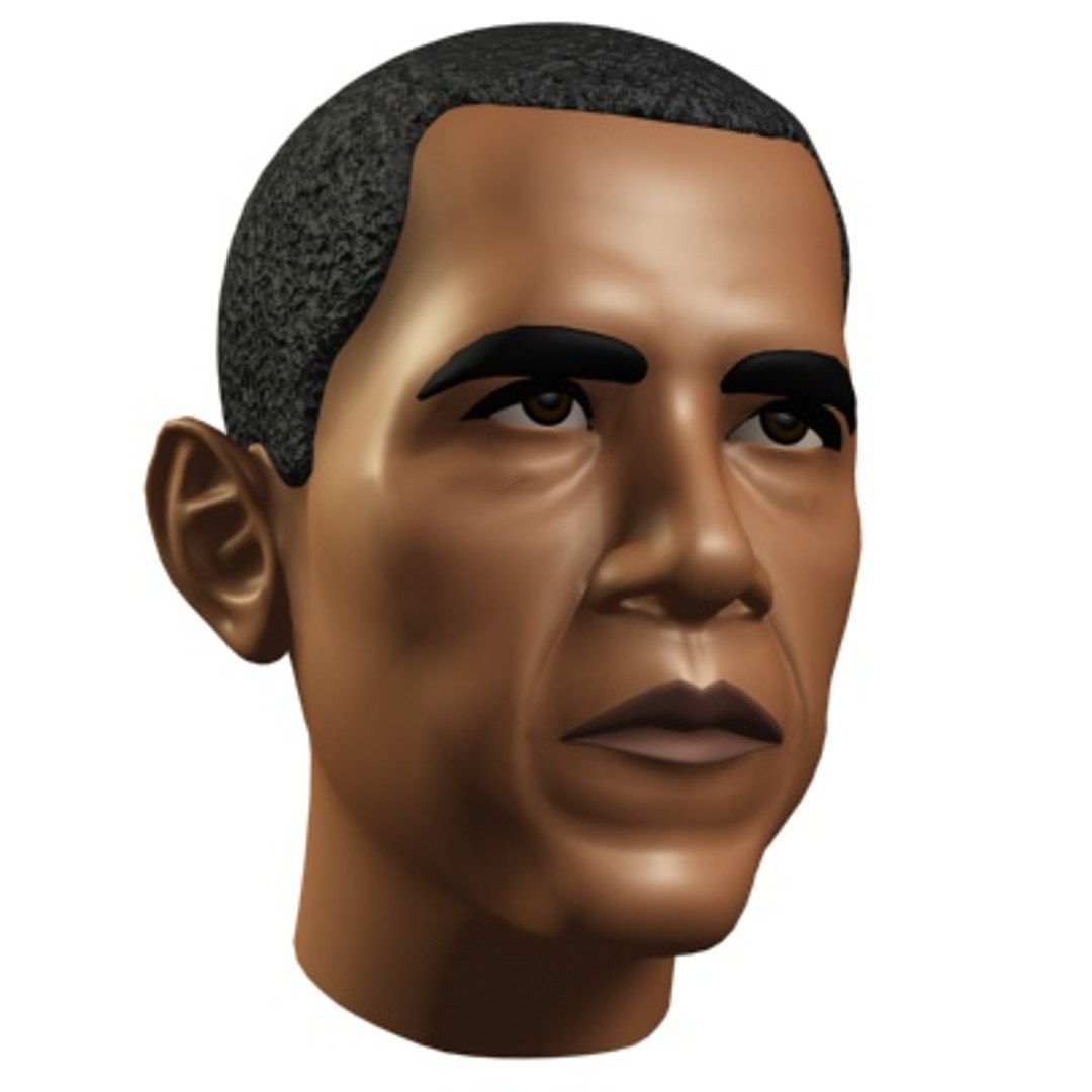 Obama Head 3d Model