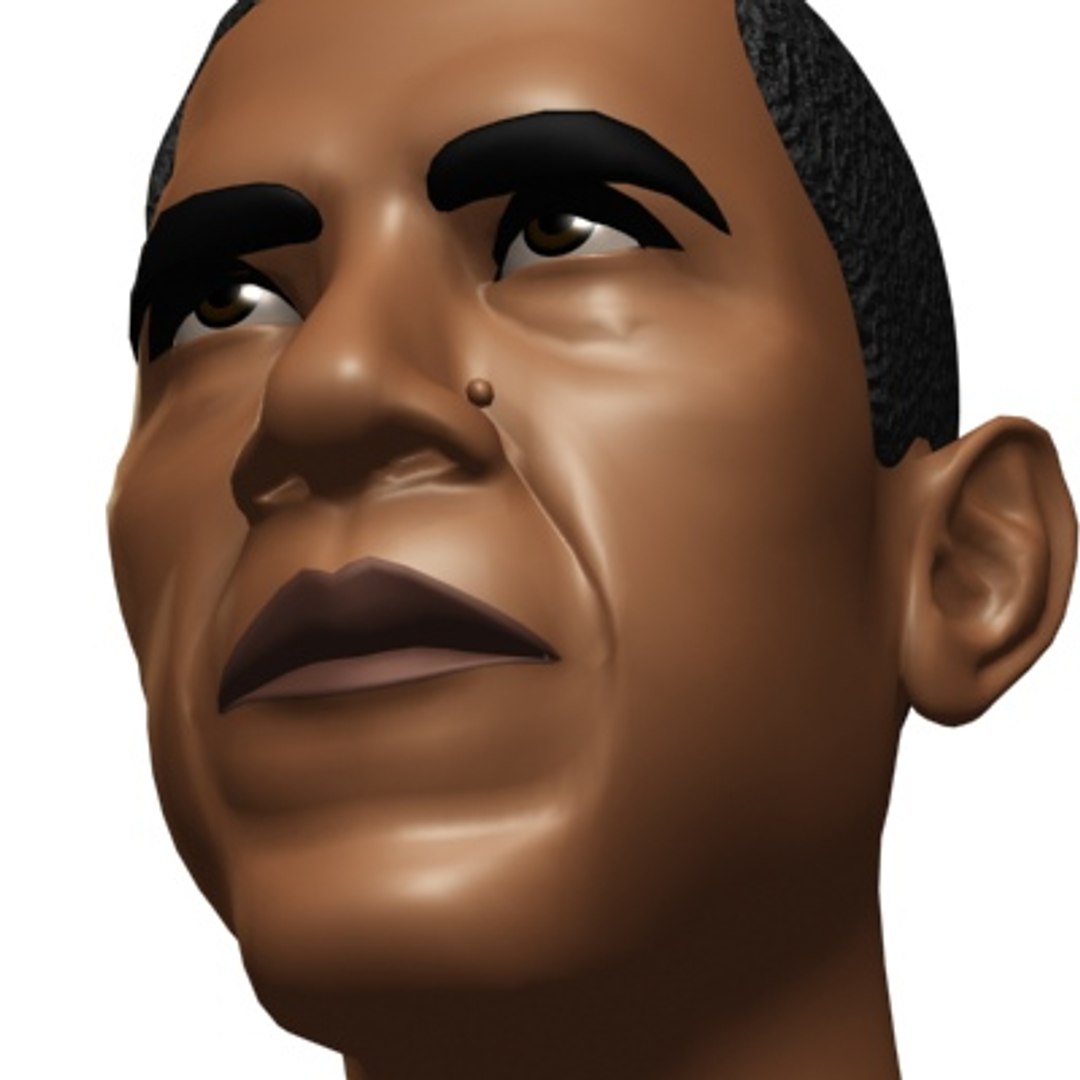 Obama Head 3d Model
