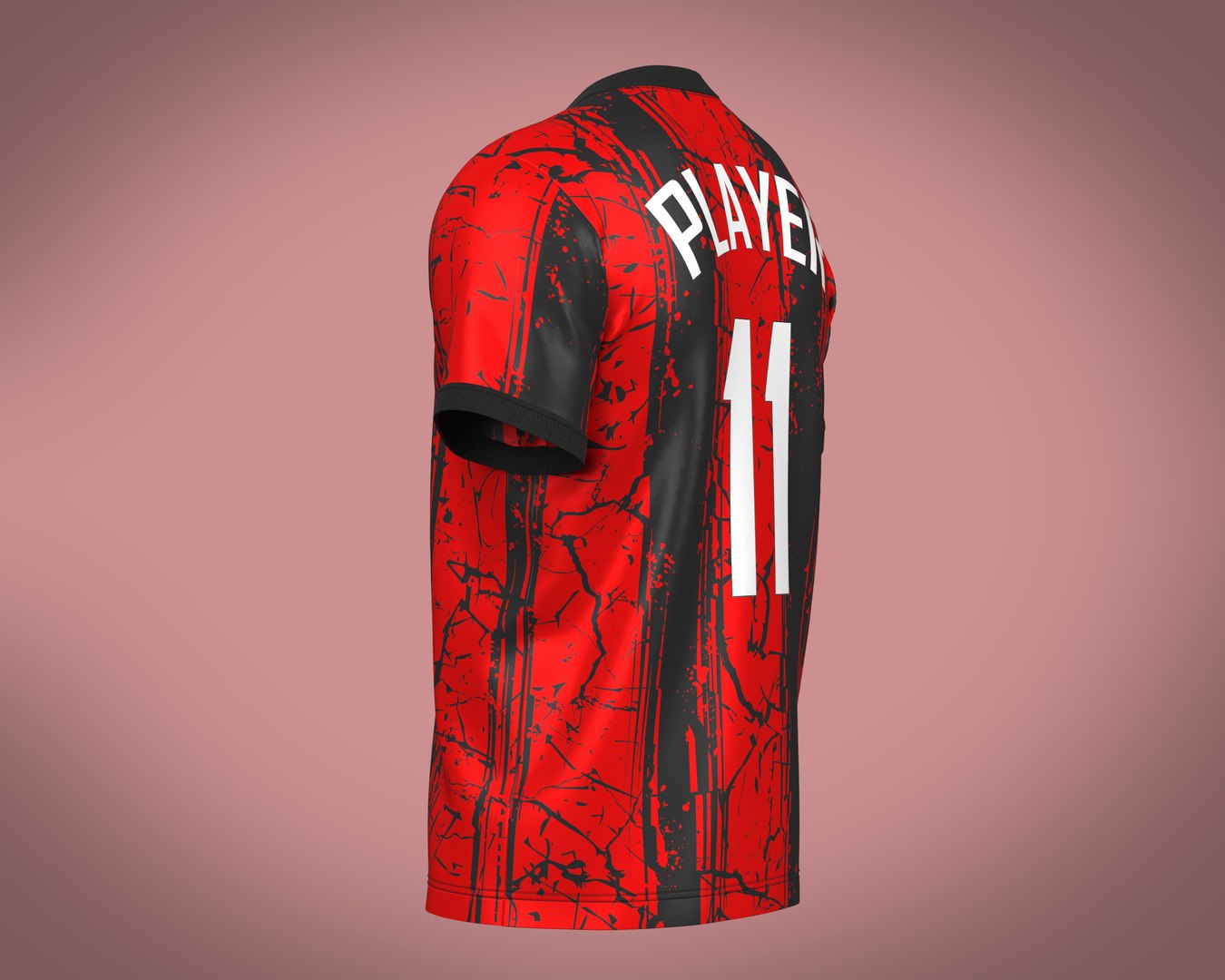 3D Model Soccer Football Fire Red Color Jersey Player-11 - TurboSquid ...