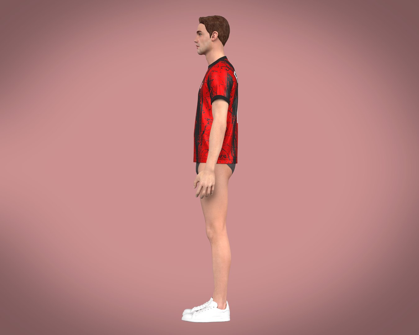 3D Model Soccer Football Fire Red Color Jersey Player-11 - TurboSquid ...
