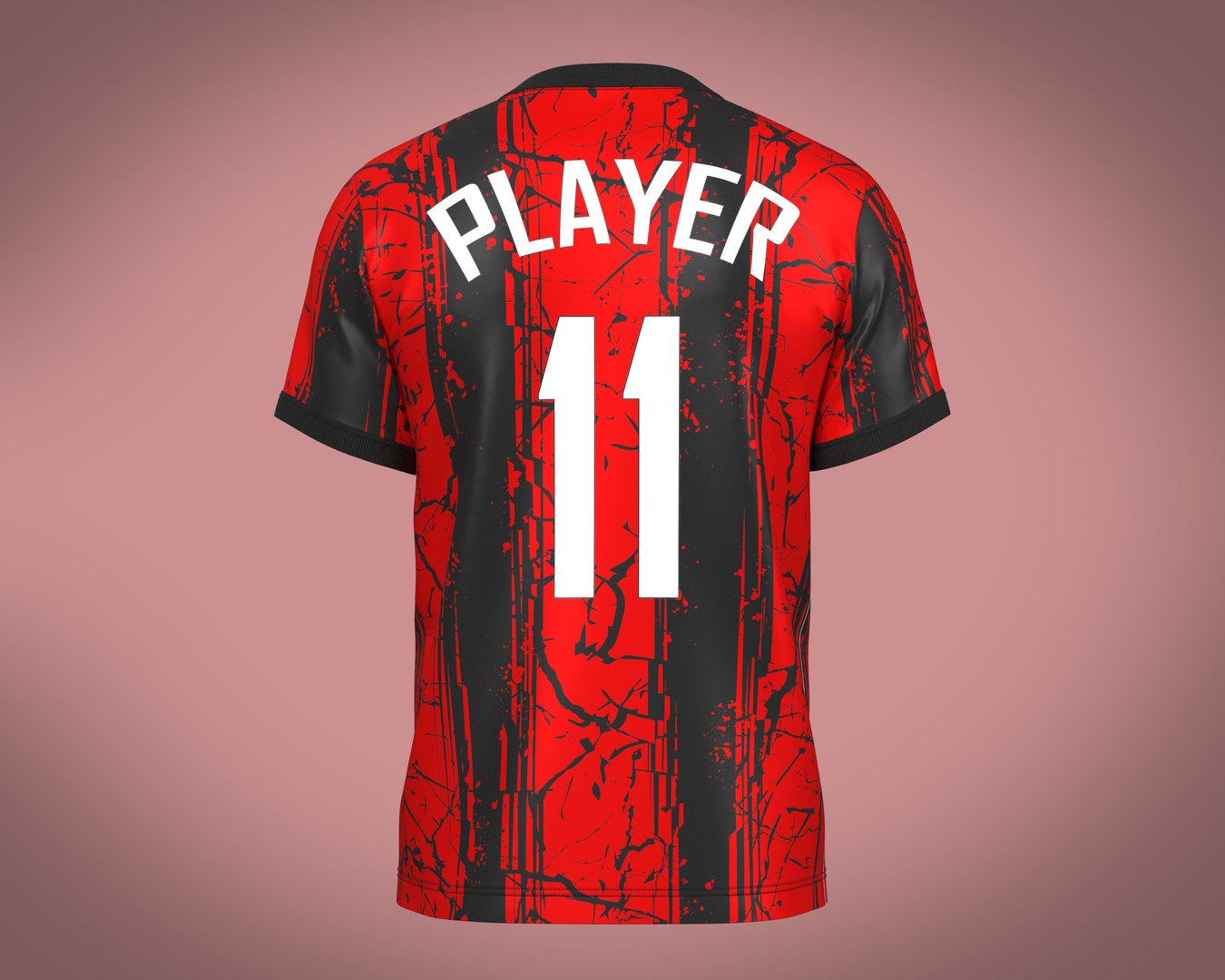 3D Model Soccer Football Fire Red Color Jersey Player-11 - TurboSquid ...