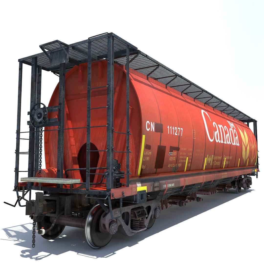 3d Model Railway Grain Car Cargo Train