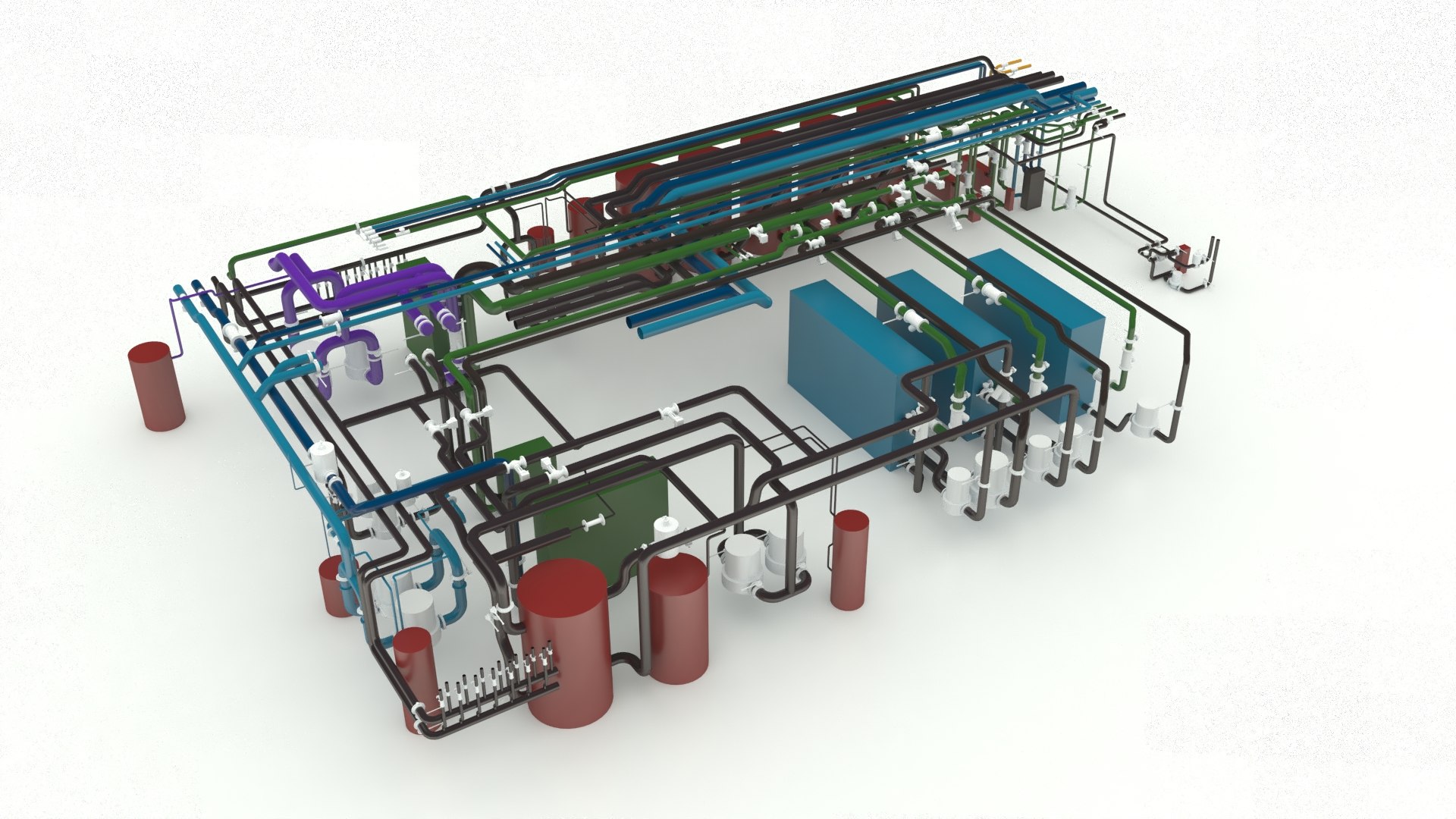 3D Industrial Plant Model - TurboSquid 1431453