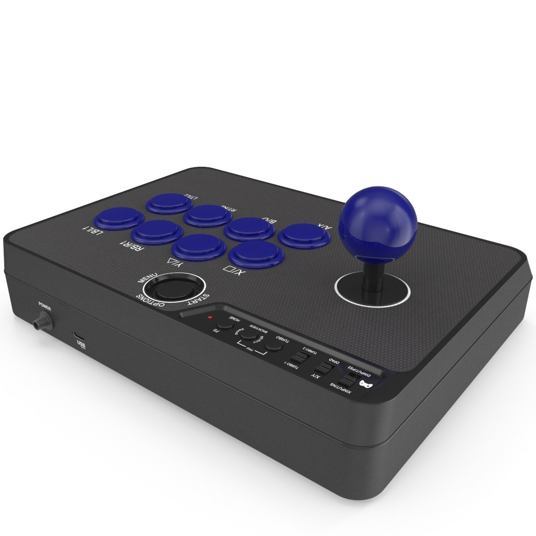 Arcade Fight Stick PBR 3D Model - TurboSquid 1894566