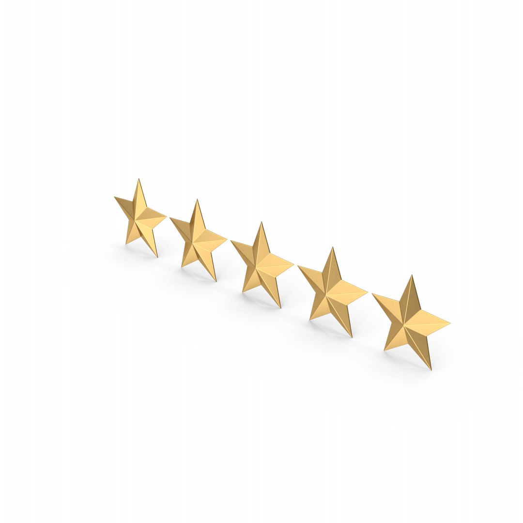 Gold Stars Collection 3D Model - TurboSquid 2121695