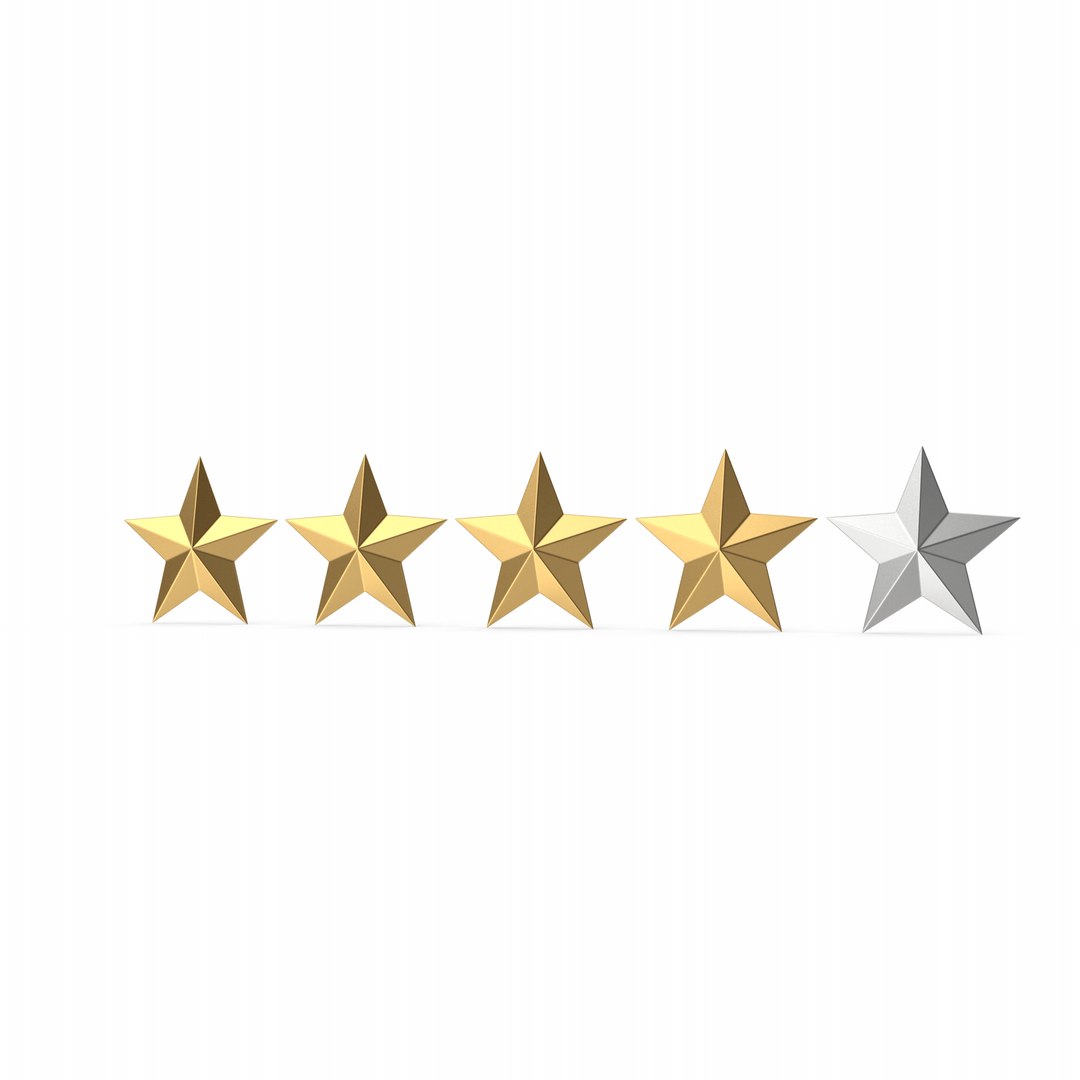 Gold Stars Collection 3D Model - TurboSquid 2121695