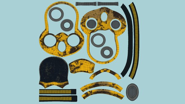 3D 08 Gas Masks A Full Face- Character Design Fashion - TurboSquid 1821824