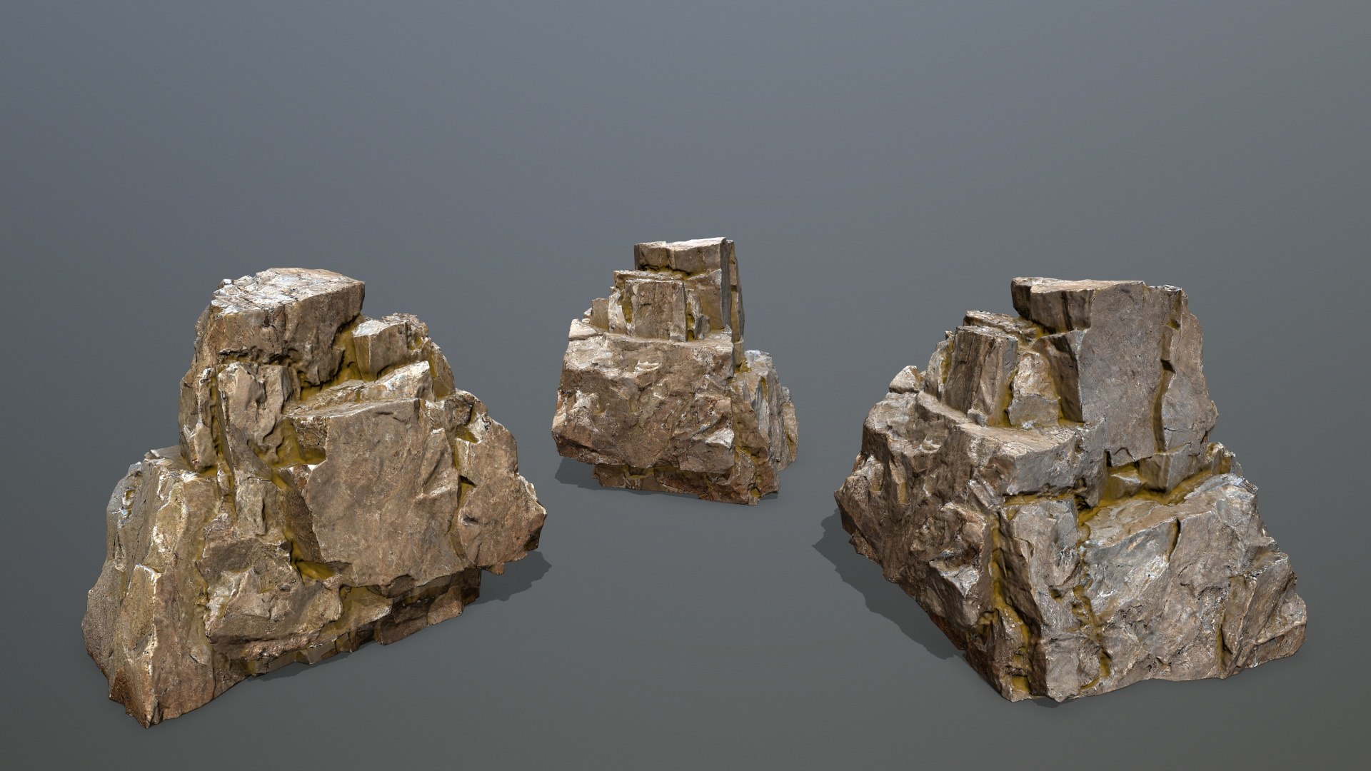 Old Rock Set 3D - TurboSquid 2422852