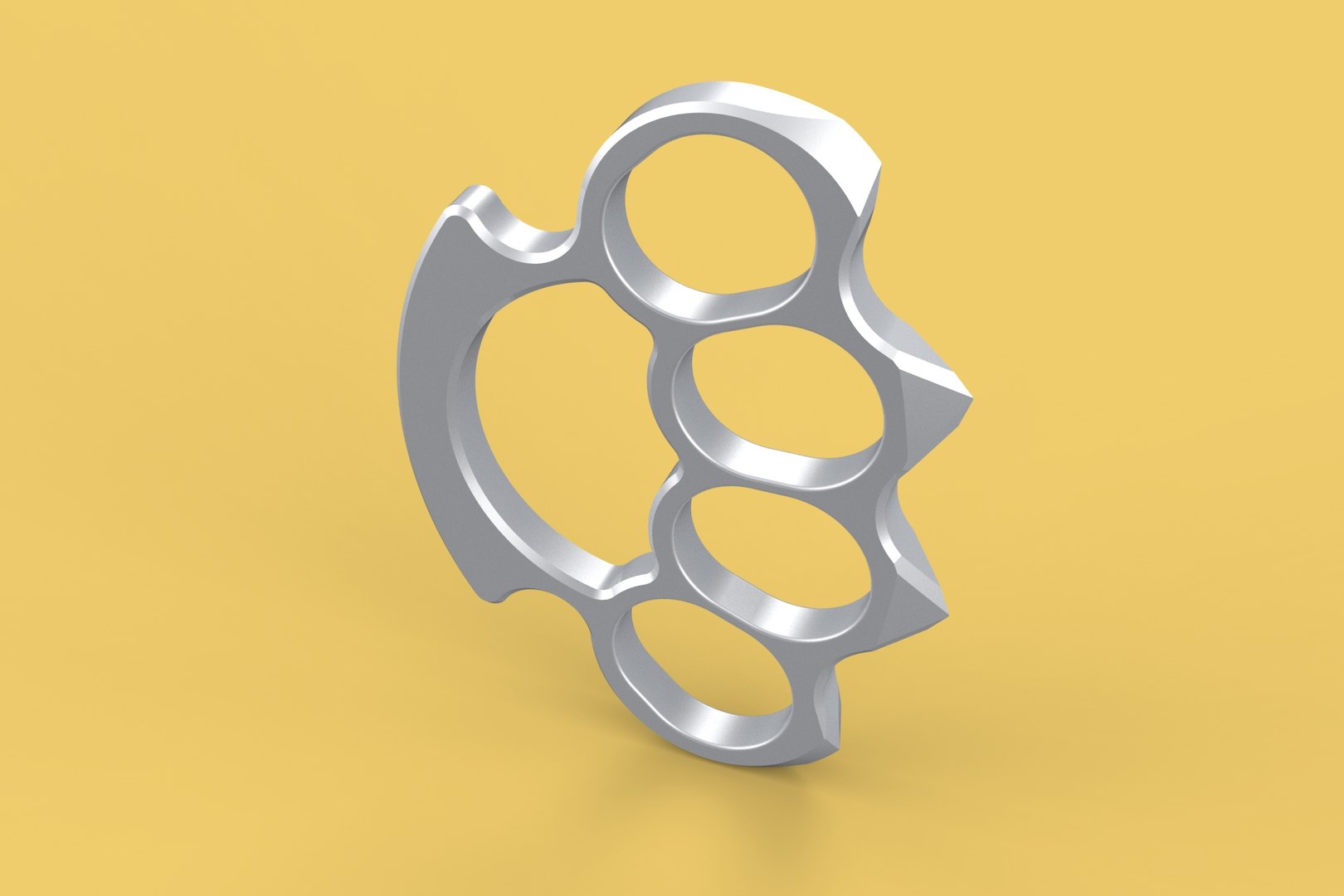 SELF DEFENSE KNUCKLE DUSTER BRASS KNUCKLES FIST LOAD GRIP HAND 3D Model ...