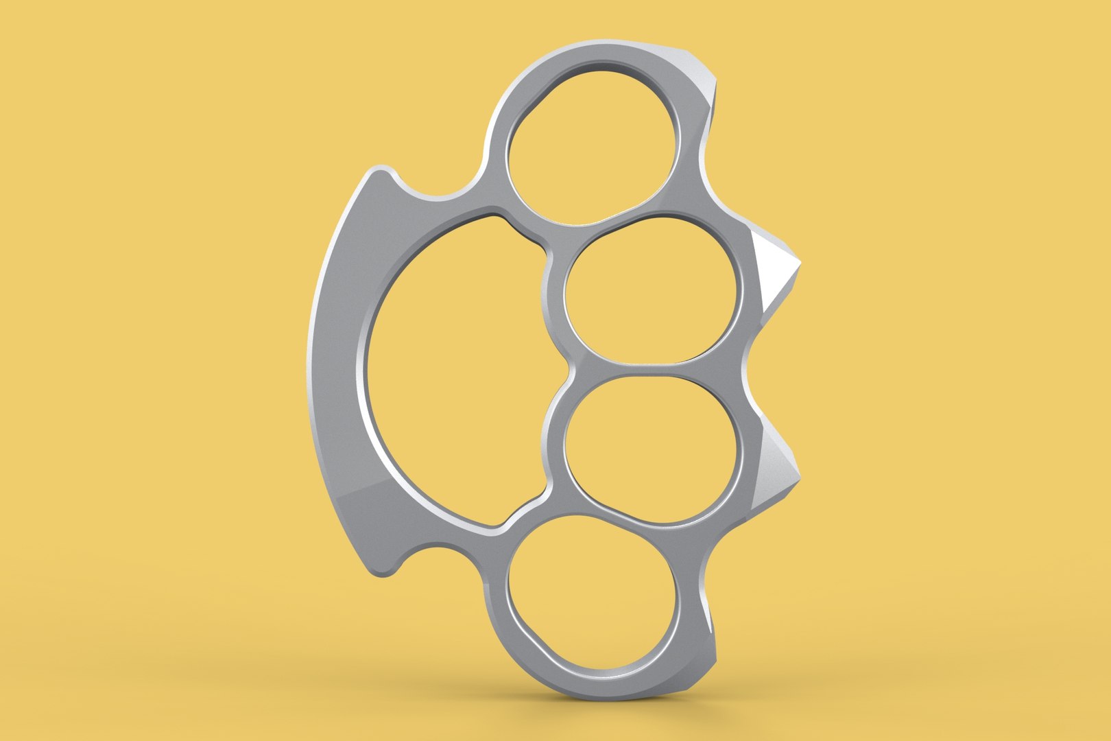 SELF DEFENSE KNUCKLE DUSTER BRASS KNUCKLES FIST LOAD GRIP HAND 3D Model ...