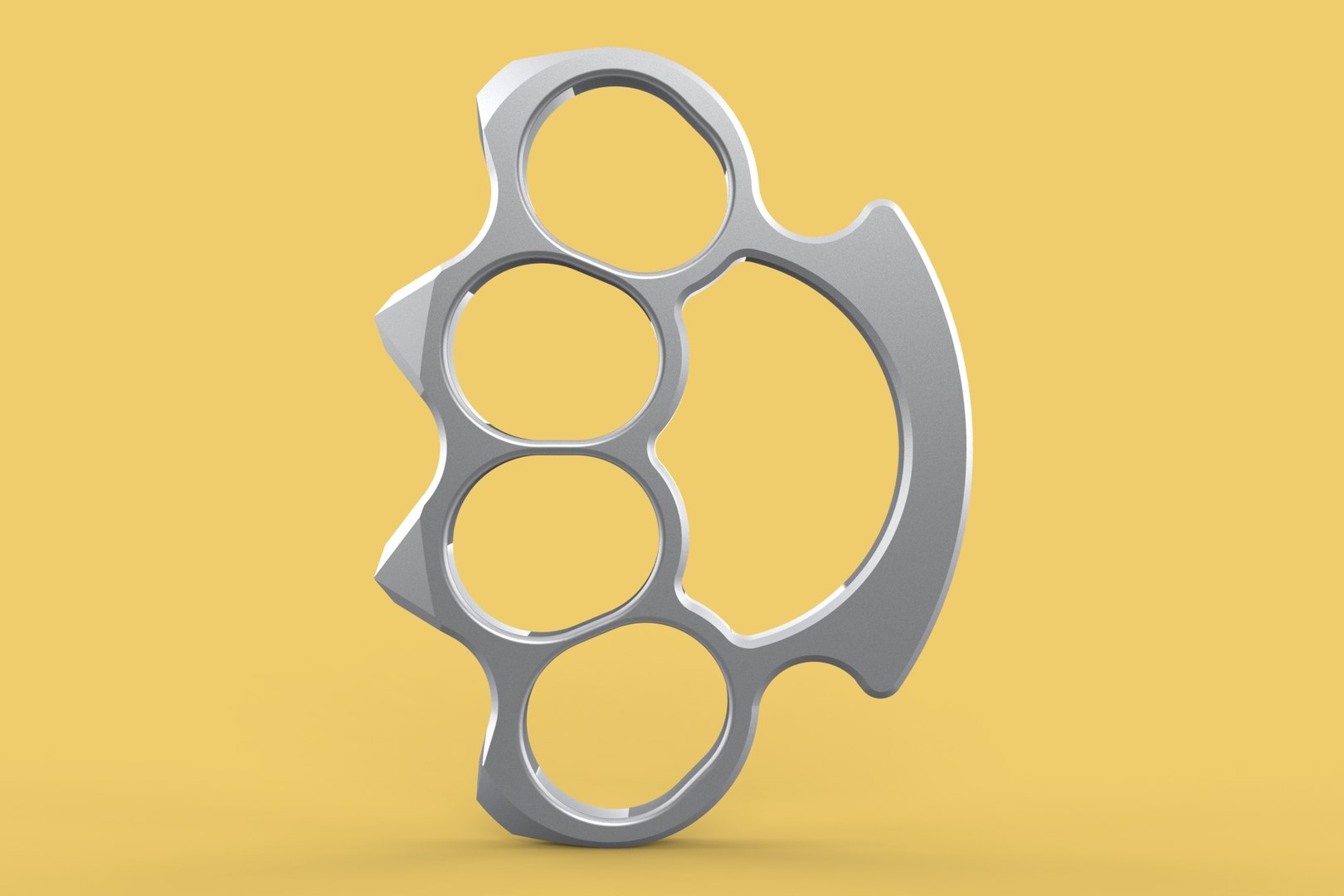 SELF DEFENSE KNUCKLE DUSTER BRASS KNUCKLES FIST LOAD GRIP HAND 3D Model ...