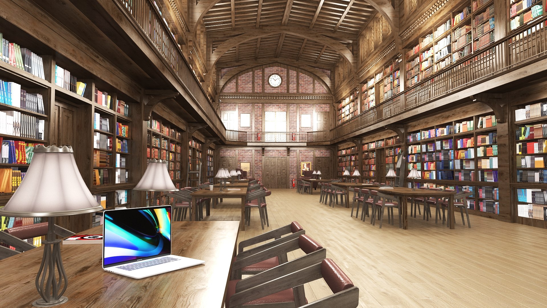 3D Library School Hallway Classroom Model - TurboSquid 1352407