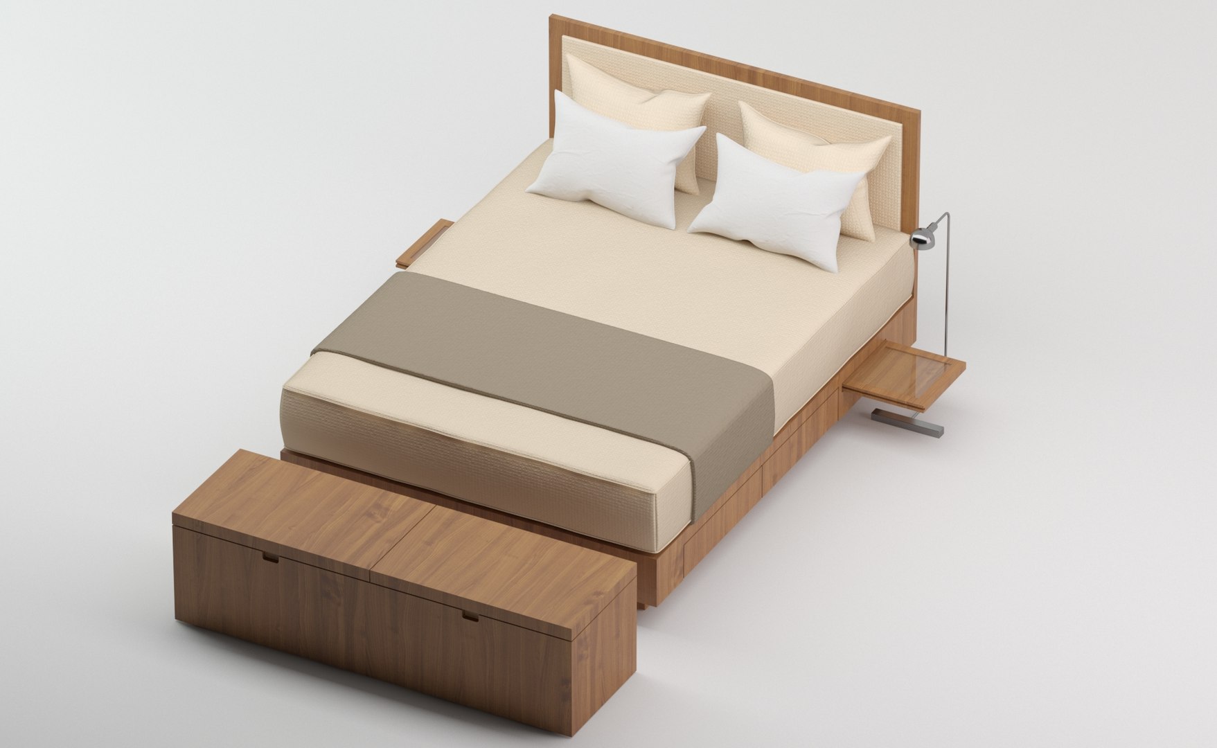 3D Dirk Lohan Bed Set - TurboSquid 2296583