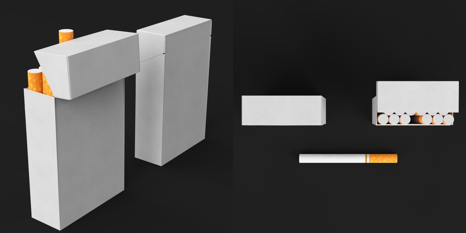 3D Cigarette Packs Model - TurboSquid 1510952