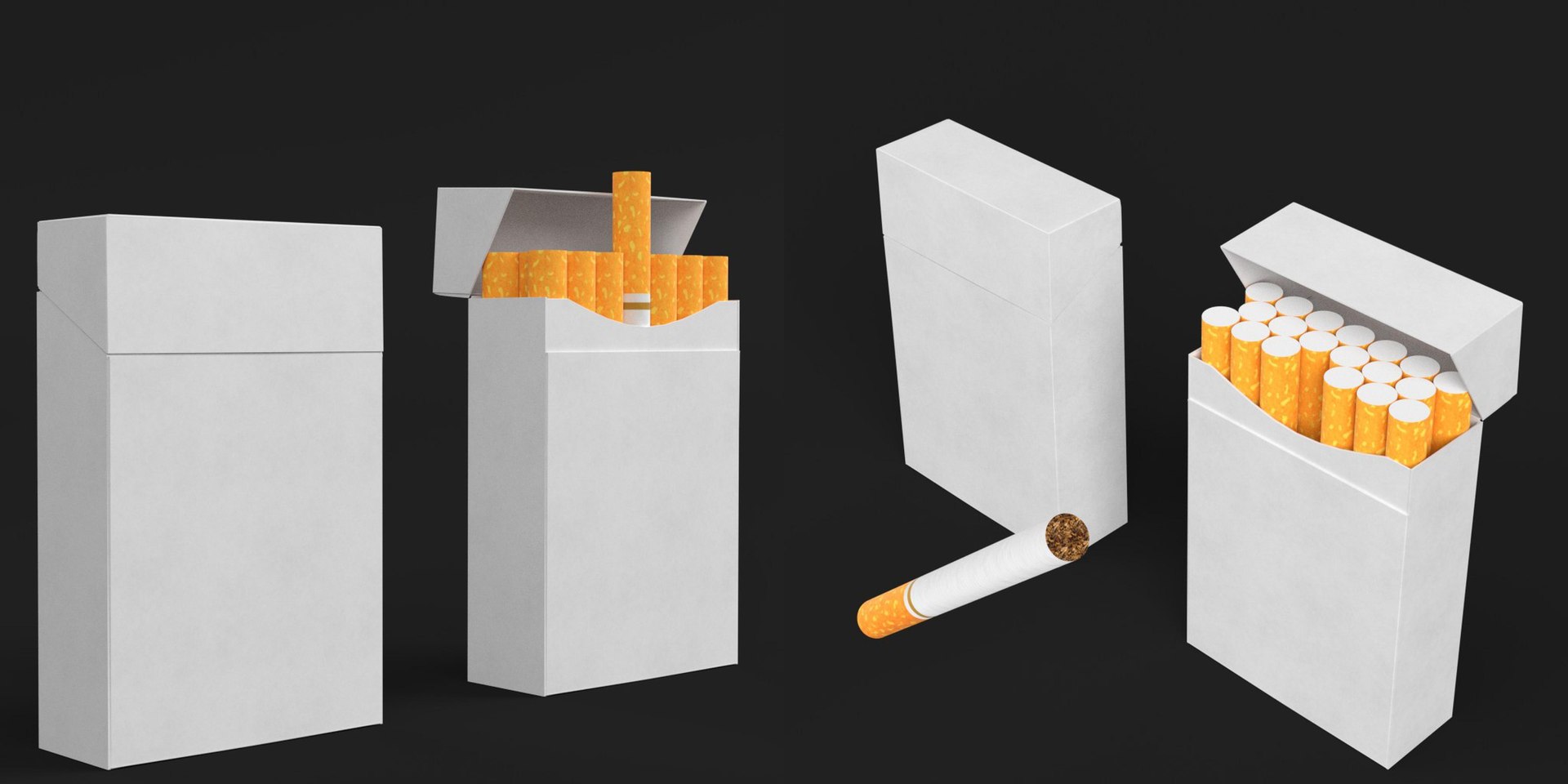 3D Cigarette Packs Model - TurboSquid 1510952