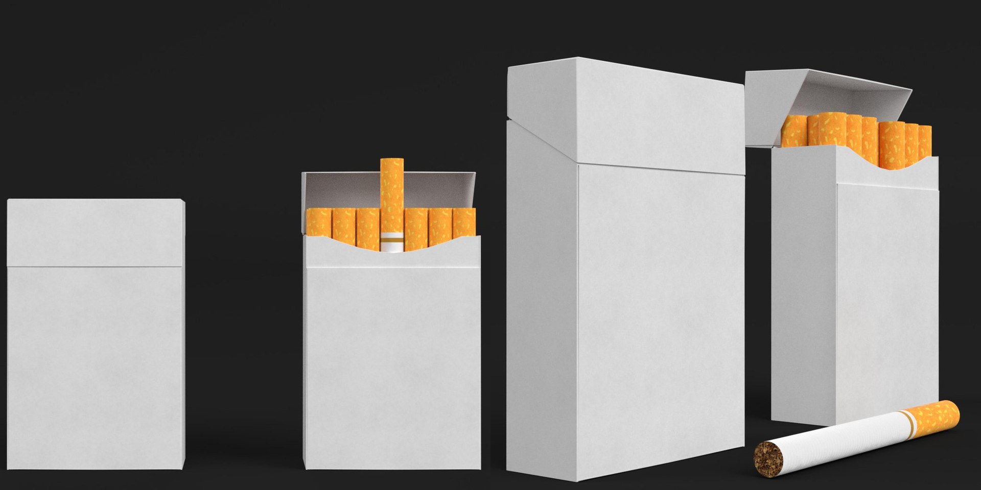 3D Cigarette Packs Model - TurboSquid 1510952
