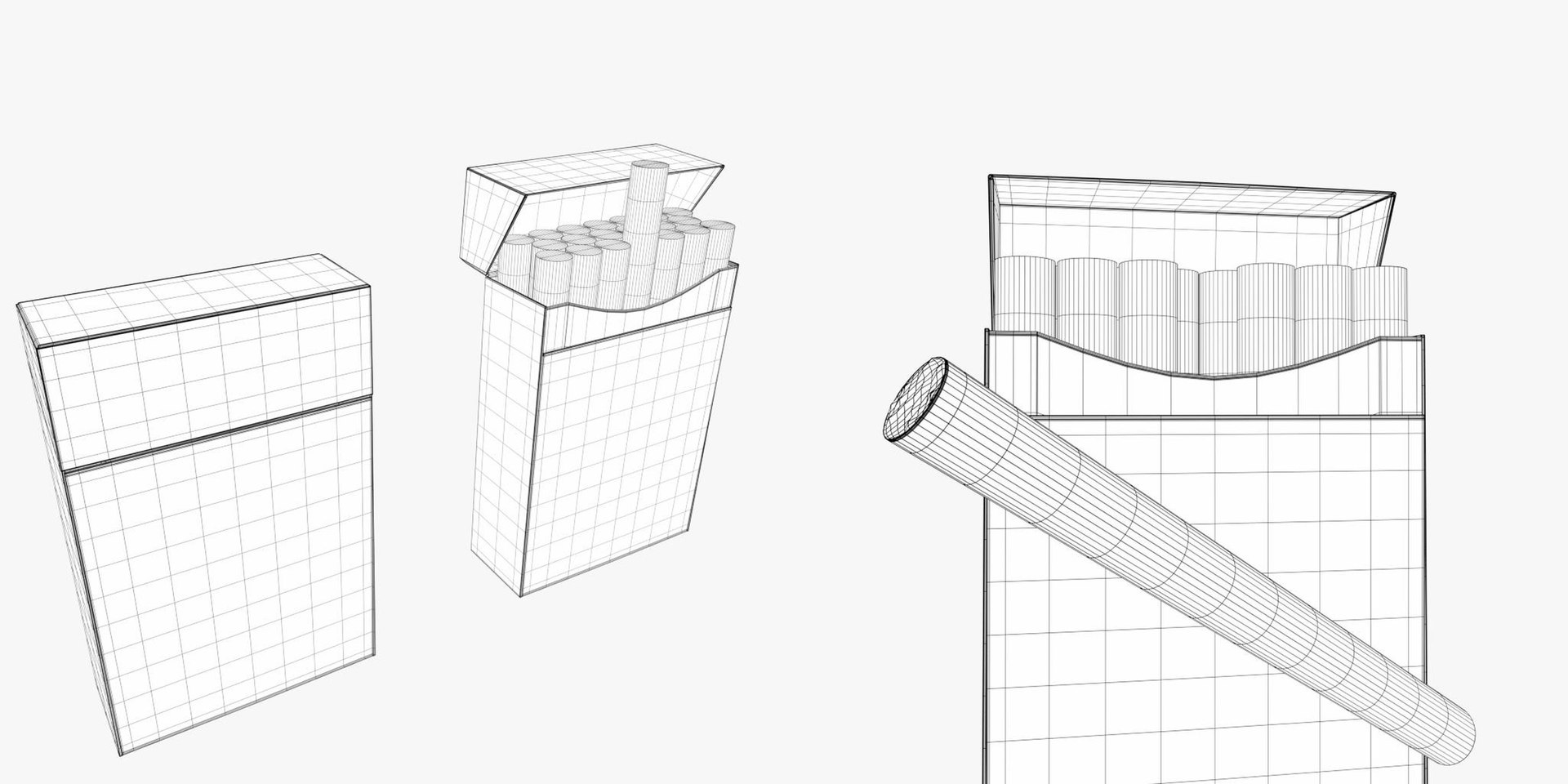 3D Cigarette Packs Model - TurboSquid 1510952