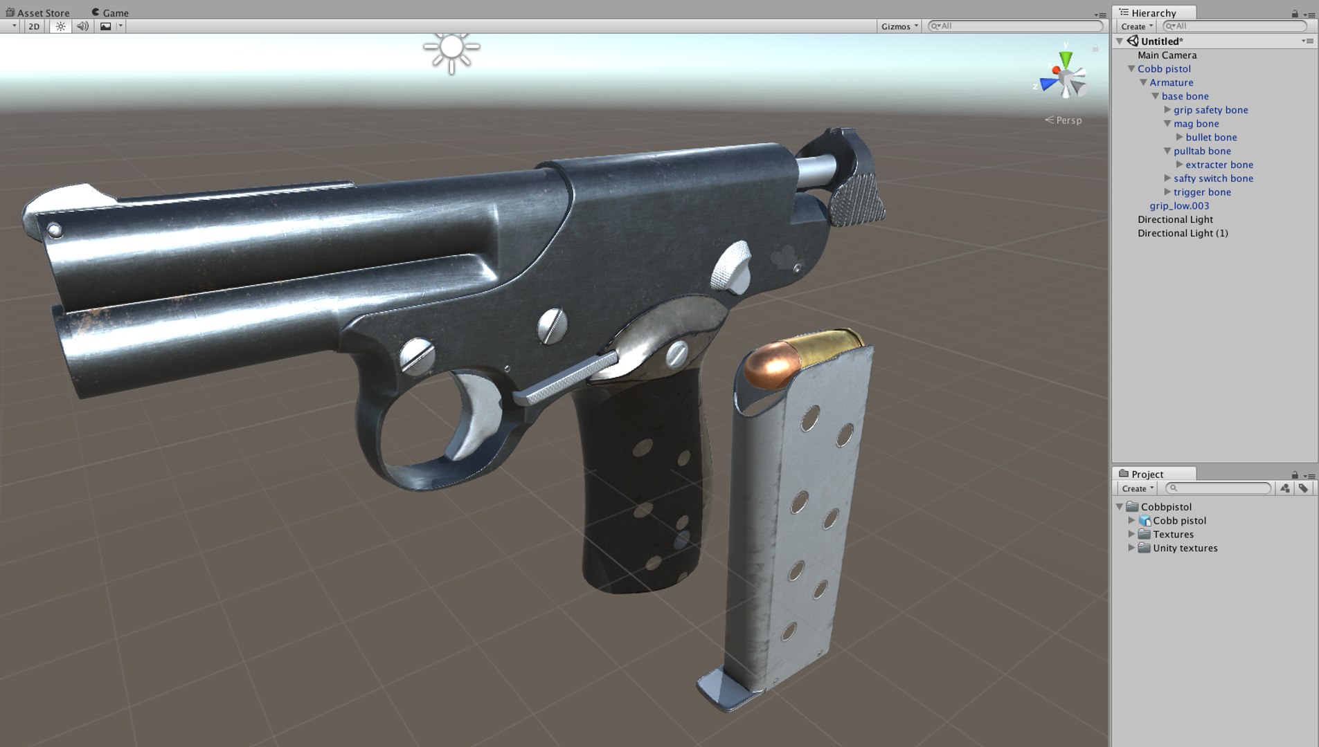 pistol unity 3d 3ds