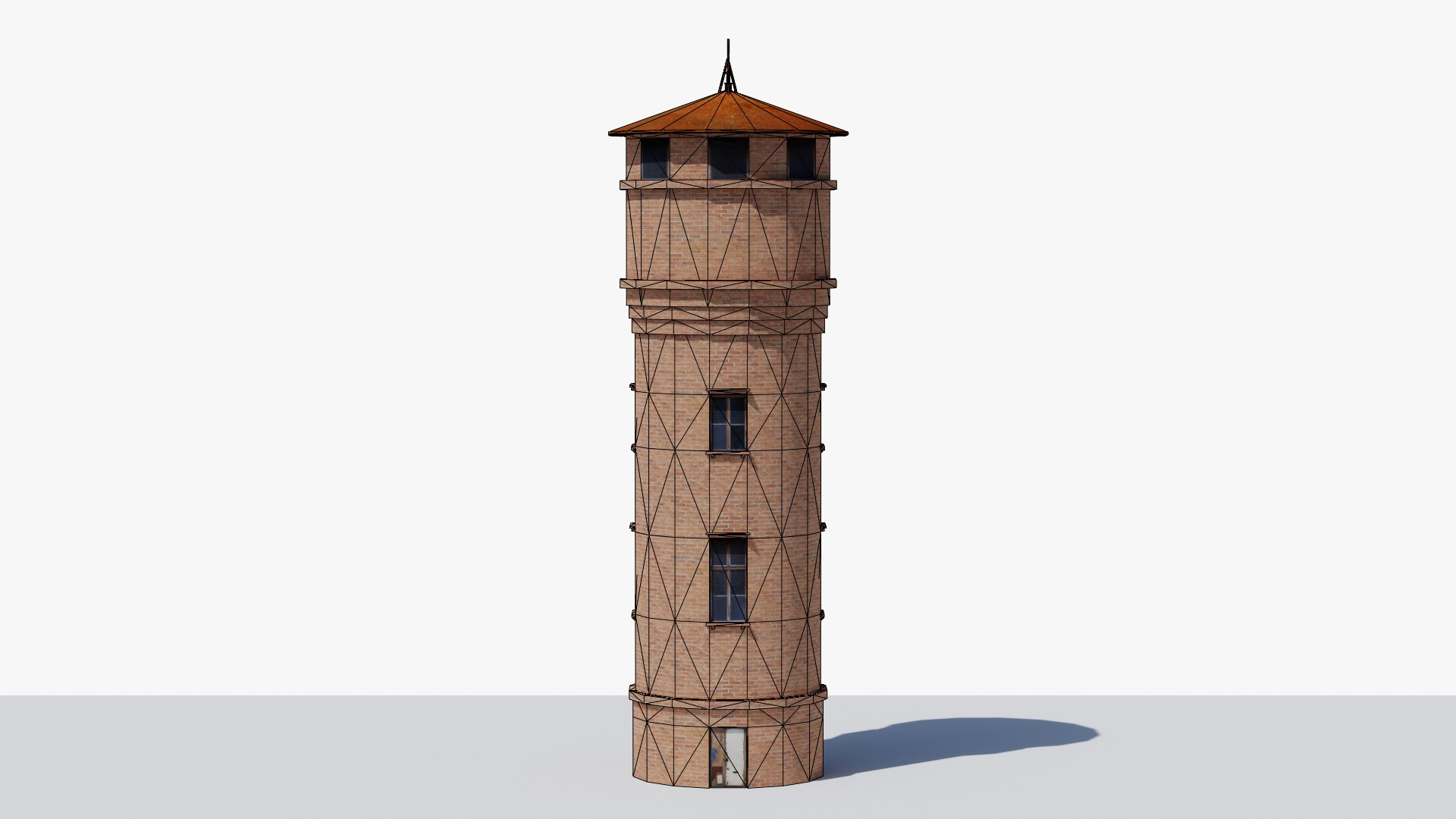 3D Watertower Brick - TurboSquid 1635331