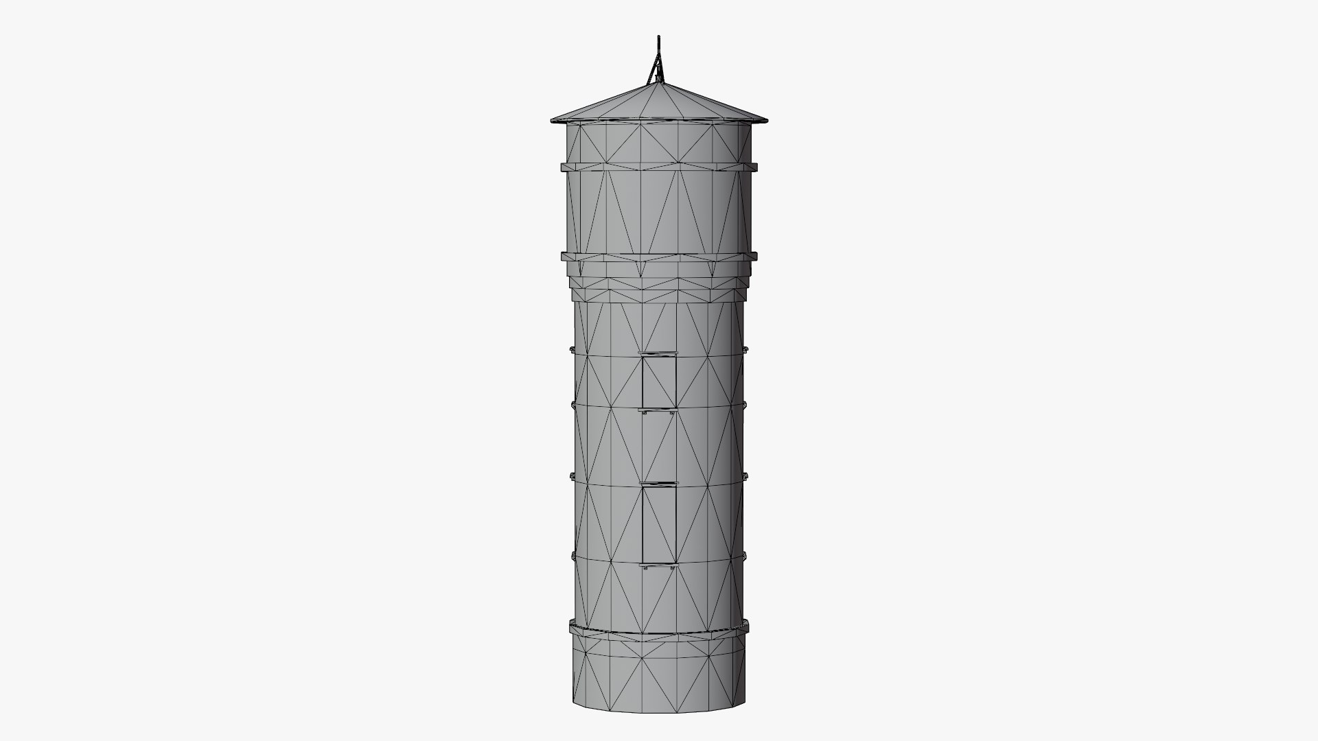 3D Watertower Brick - TurboSquid 1635331